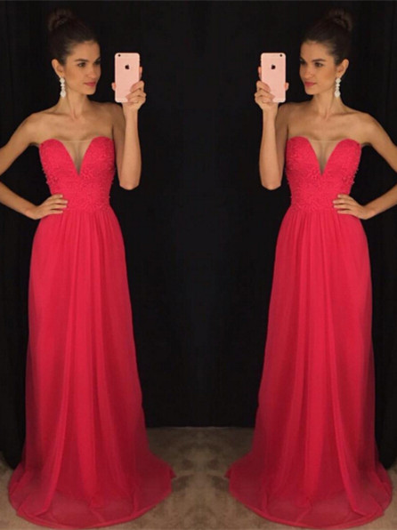 Red Prom Dresses Sweetheart Prom Dress 2018 Formal Women Evening Party ...